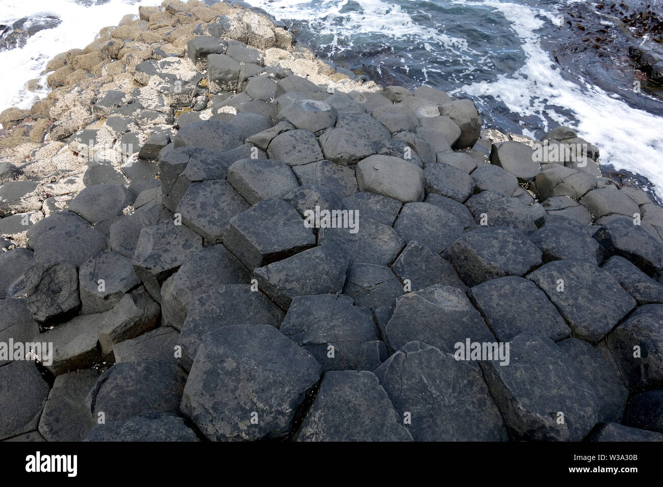 The Tops of Black Hexagonal Interlocking Basalt Columns on the Giant's ...
