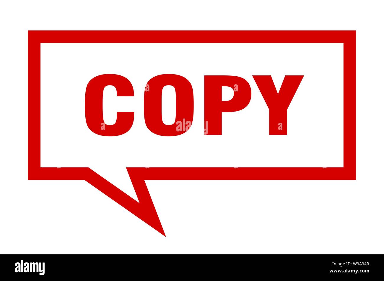 copy sign. copy square speech bubble. copy Stock Vector Image & Art - Alamy