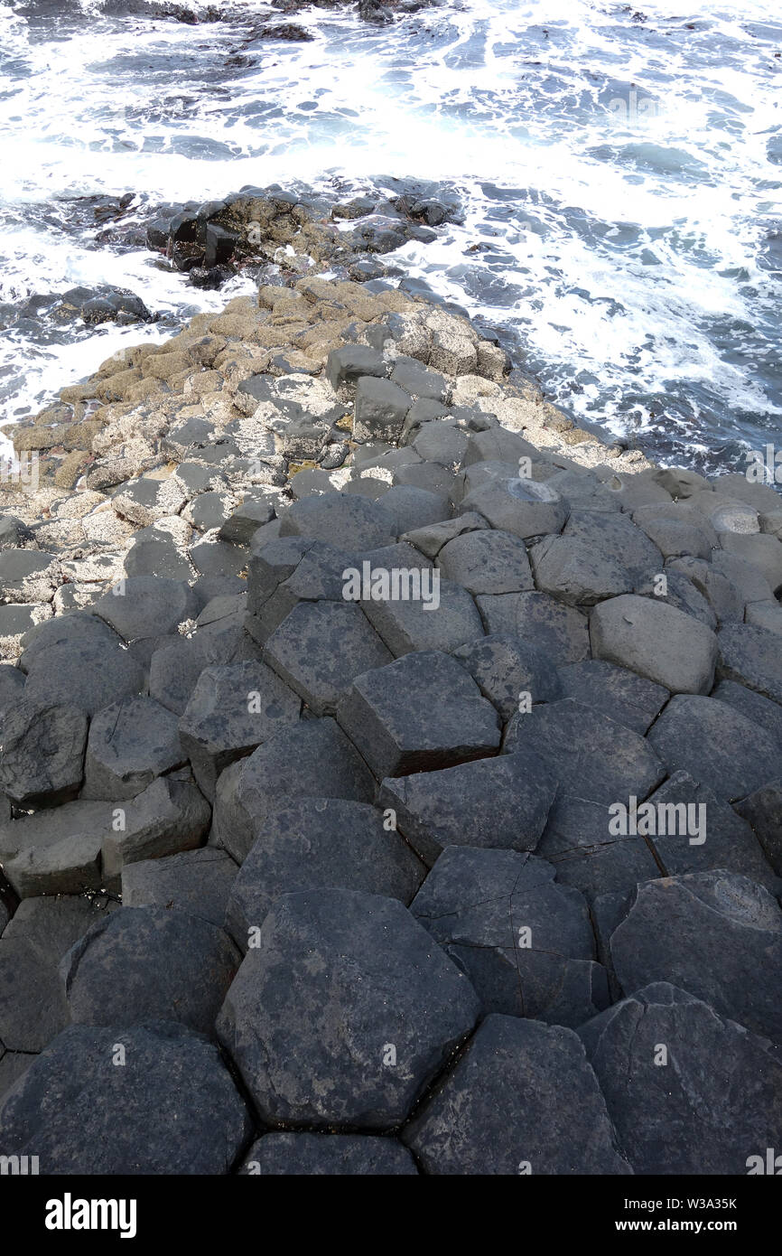 The Tops of Black Hexagonal Interlocking Basalt Columns on the Giant's ...