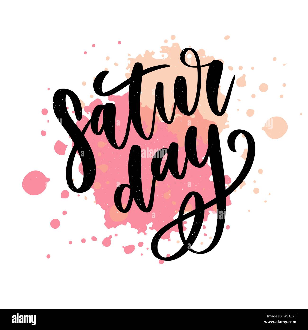 Saturday logo template vector lettering calligraphy Stock Vector Image ...