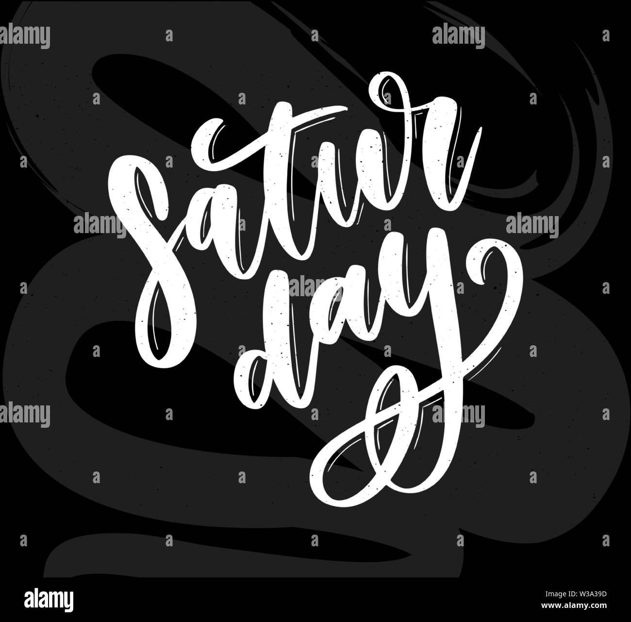 Saturday logo template vector lettering calligraphy Stock Vector Image ...