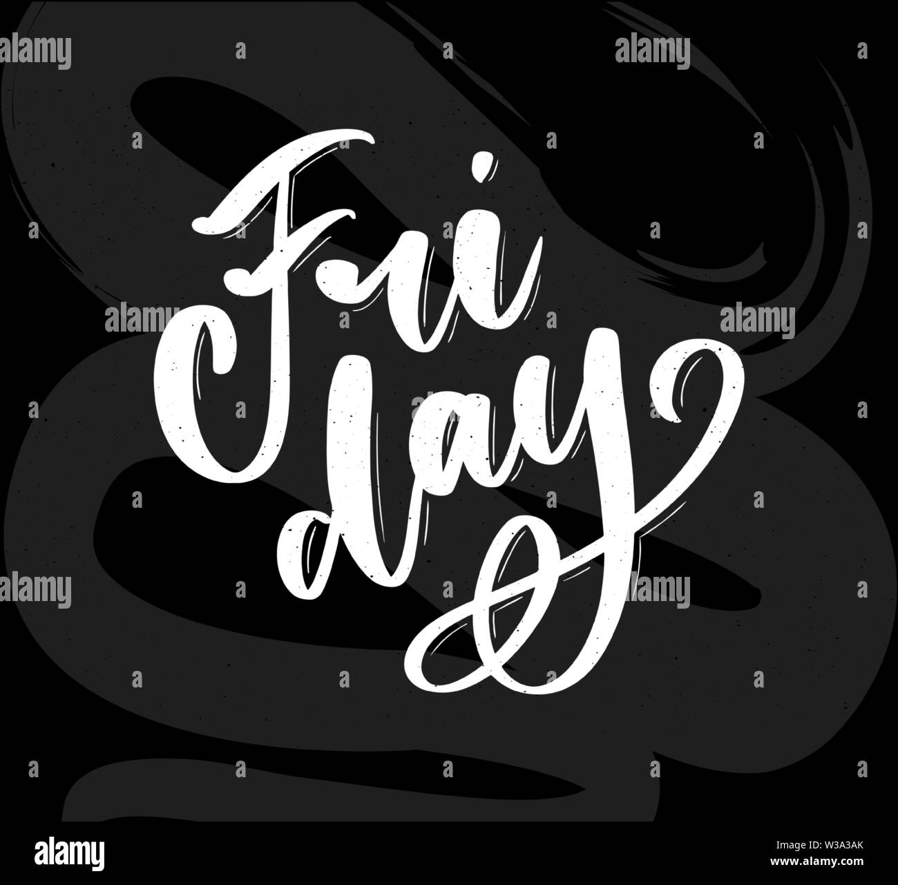 Hand Lettering Happy Friday Inscription Isolated On White Background