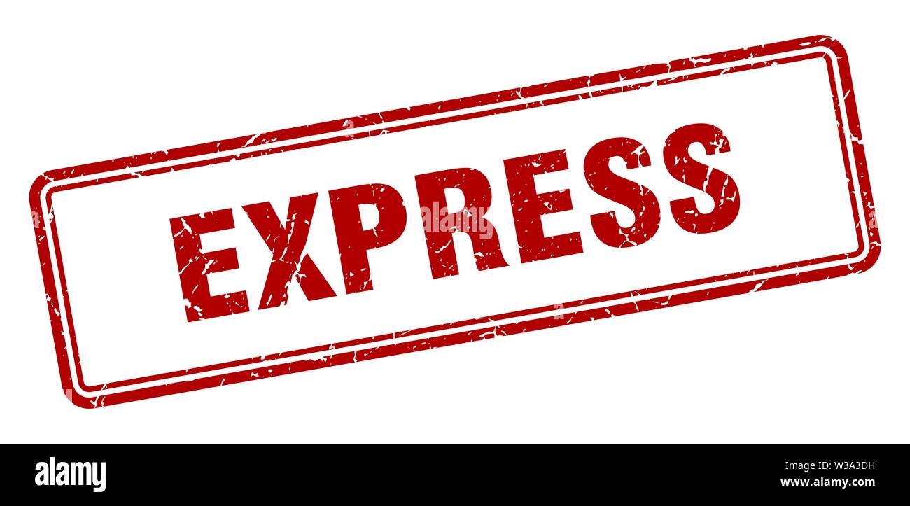 Square grunge red express hi-res stock photography and images - Alamy