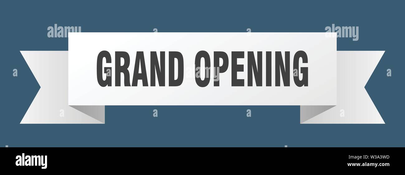 grand opening ribbon. grand opening isolated sign. grand opening banner ...