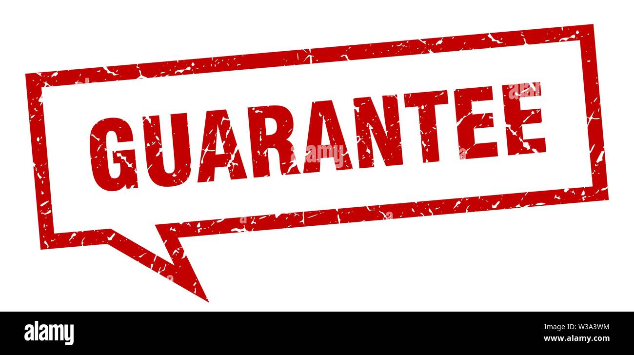guarantee sign. guarantee square speech bubble. guarantee Stock Vector ...
