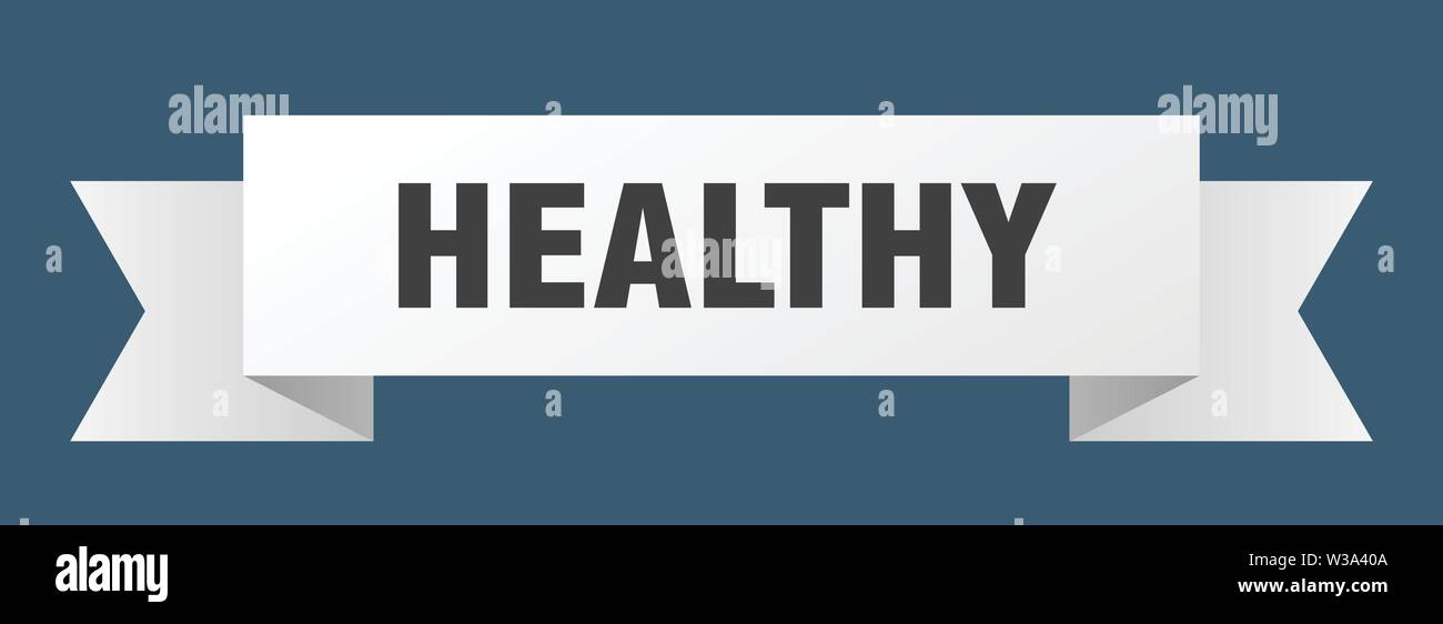 healthy ribbon. healthy isolated sign. healthy banner Stock Vector ...