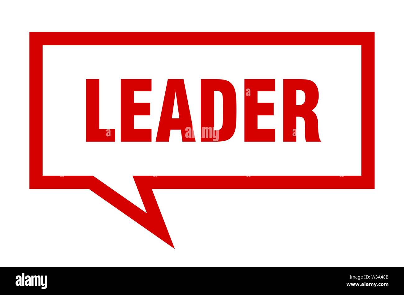 leader sign. leader square speech bubble. leader Stock Vector Image ...