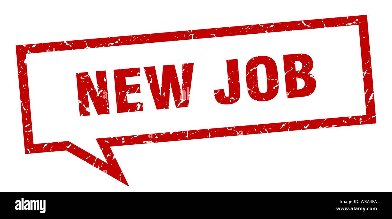 new job sign. new job square speech bubble. new job Stock Vector Image ...