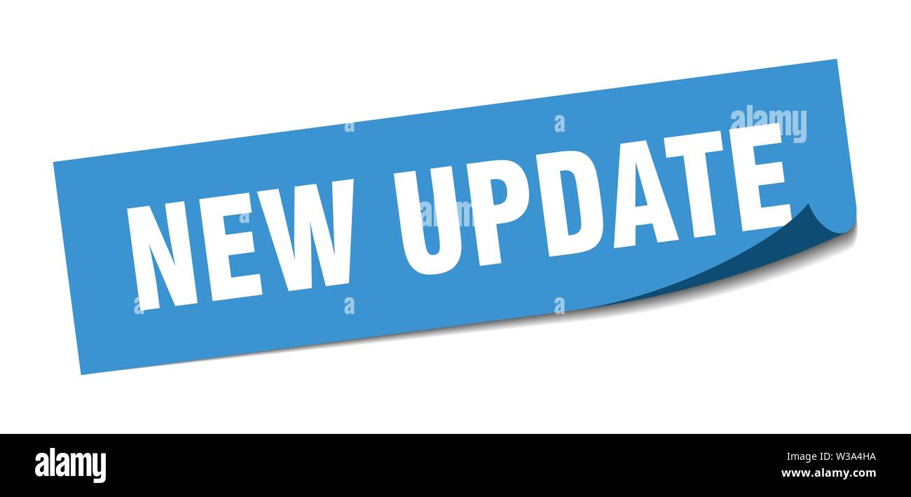 new update sticker. new update square isolated sign. new update Stock ...