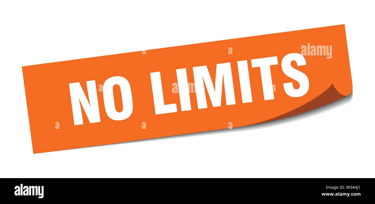 no limits sticker. no limits square isolated sign. no limits Stock ...