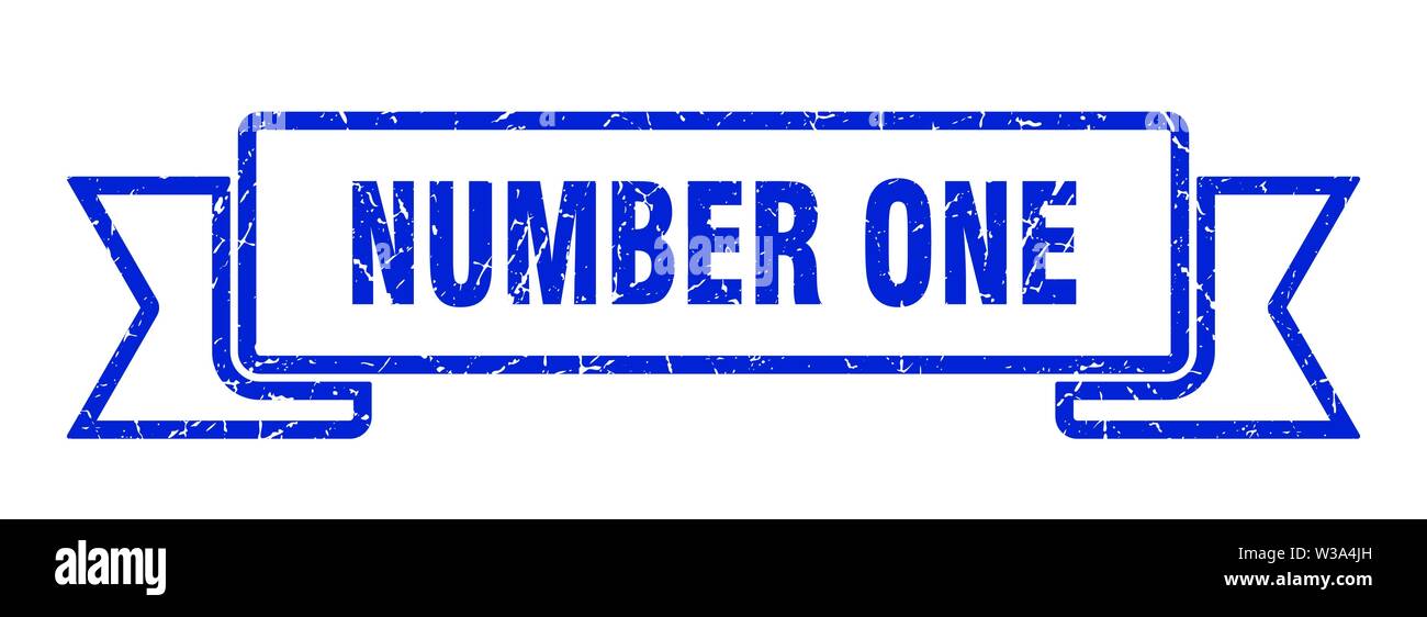 number one grunge ribbon. number one sign. number one banner Stock ...