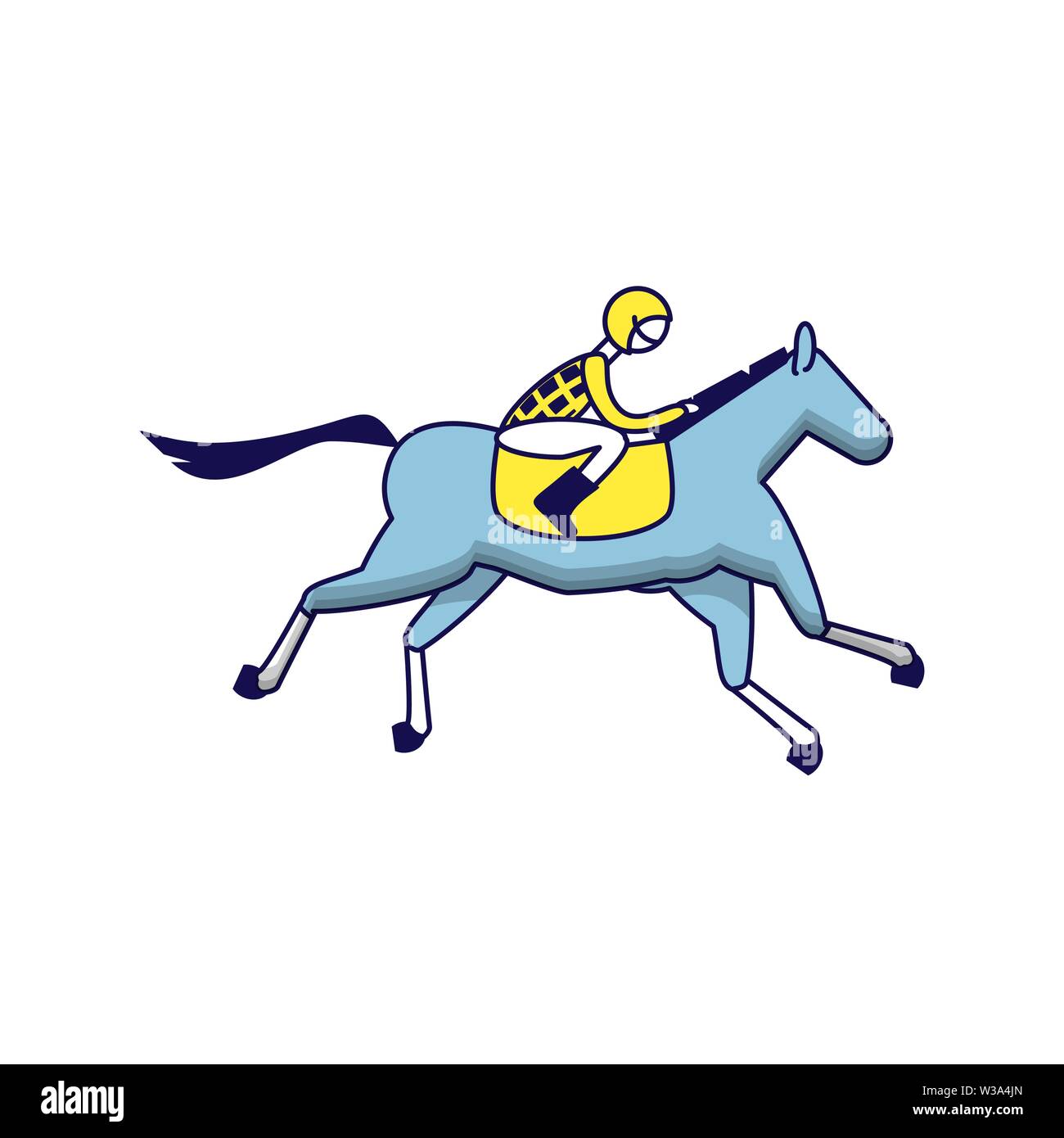 Racecourse horses Stock Vector Images - Alamy