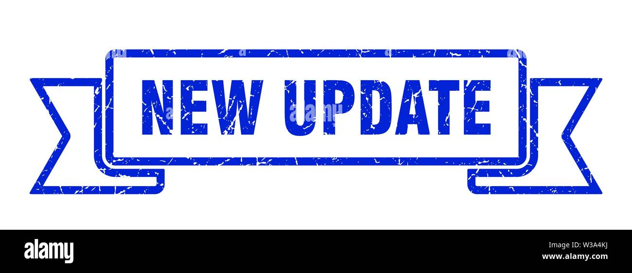 new update grunge ribbon. new update sign. new update banner Stock ...