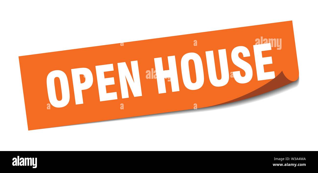 open house sticker. open house square isolated sign. open house Stock ...