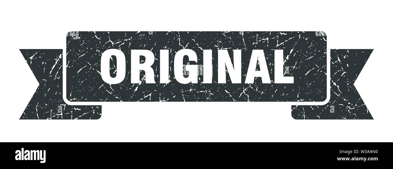 original grunge ribbon. original sign. original banner Stock Vector ...