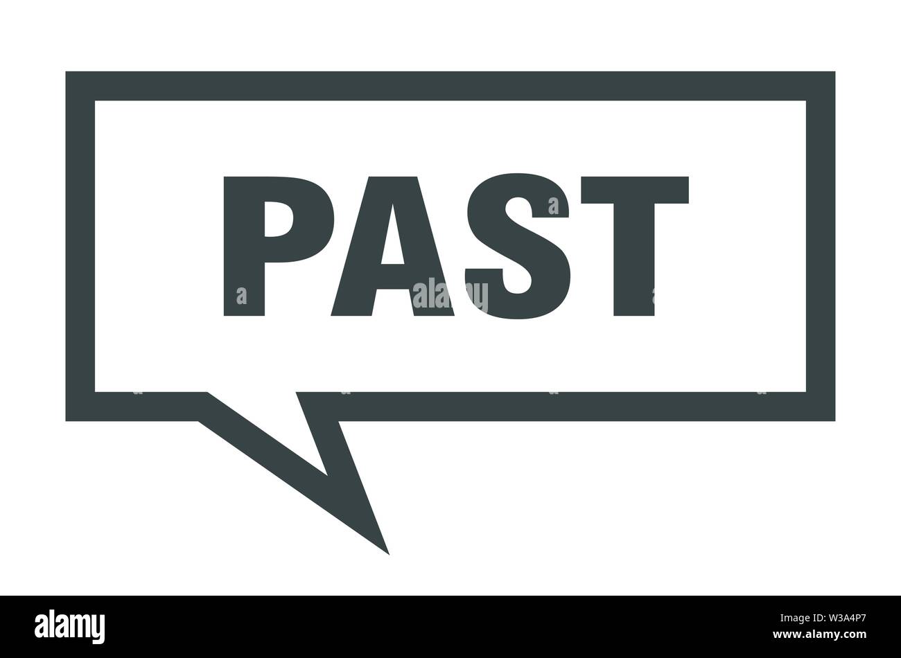 past sign. past square speech bubble. past Stock Vector Image & Art - Alamy