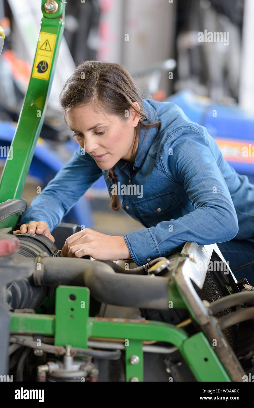 Young mechanic tractor hi-res stock photography and images - Alamy