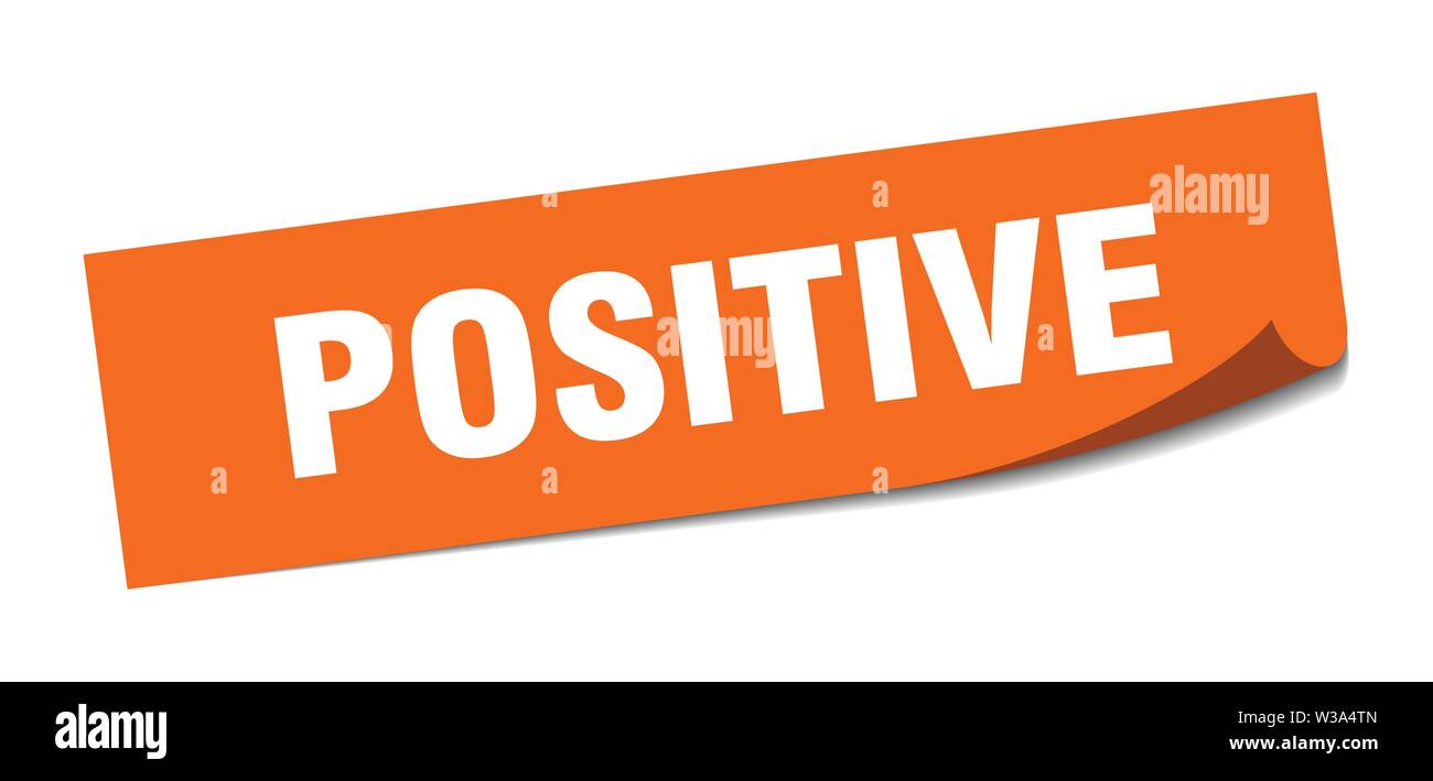 positive sticker. positive square isolated sign. positive Stock Vector ...