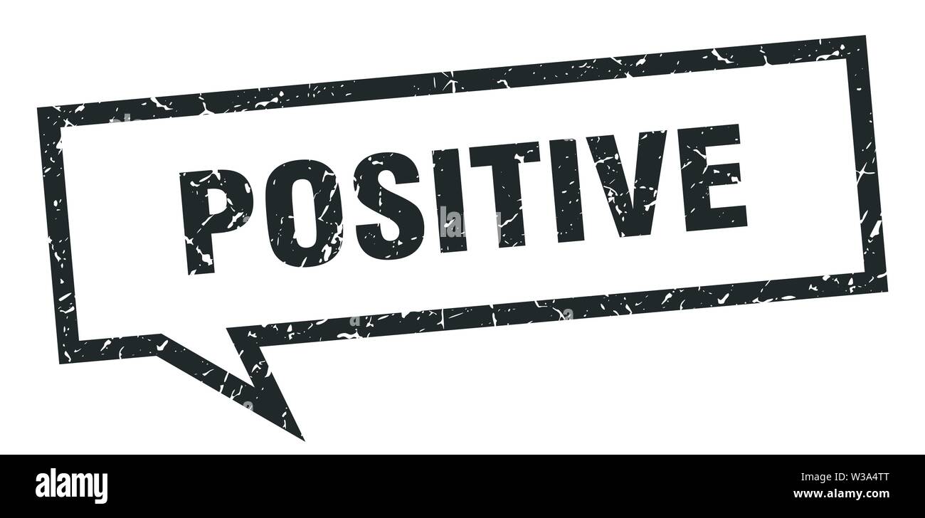 positive sign. positive square speech bubble. positive Stock Vector ...
