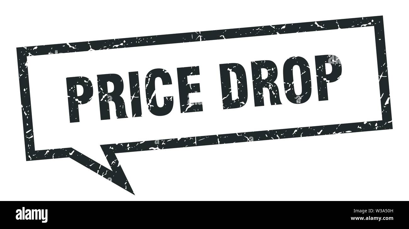 price drop sign. price drop square speech bubble. price drop Stock ...