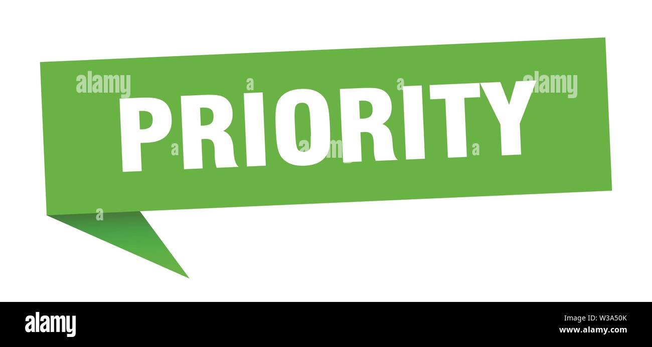 priority speech bubble. priority sign. priority banner Stock Vector ...
