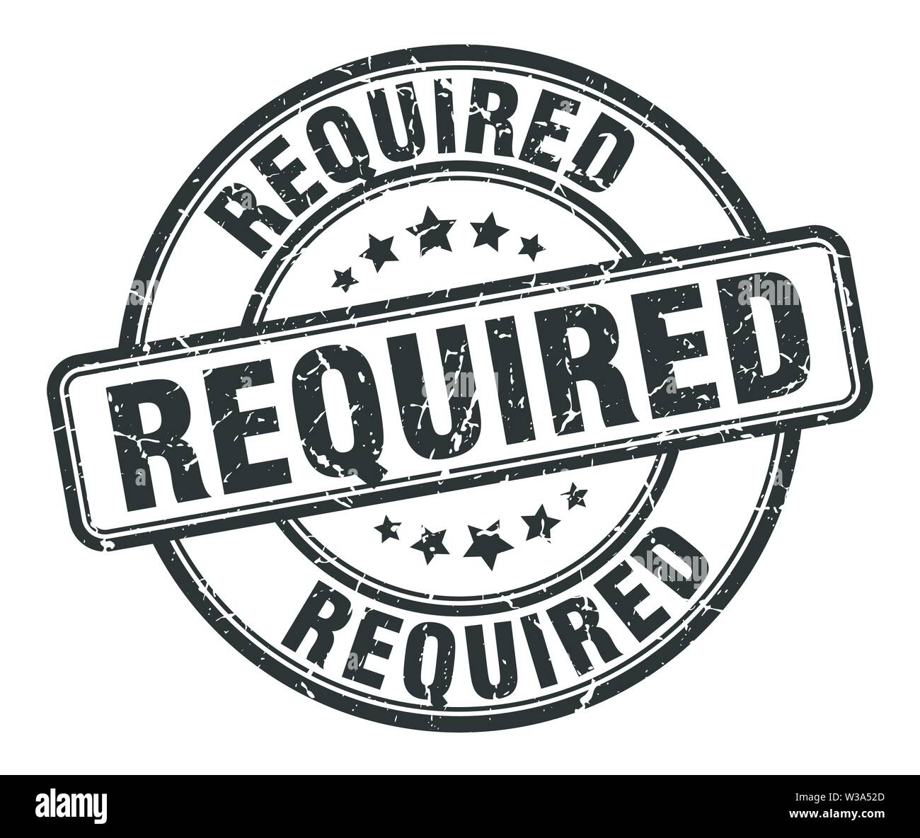 required stamp. required round grunge sign. required Stock Vector Image ...