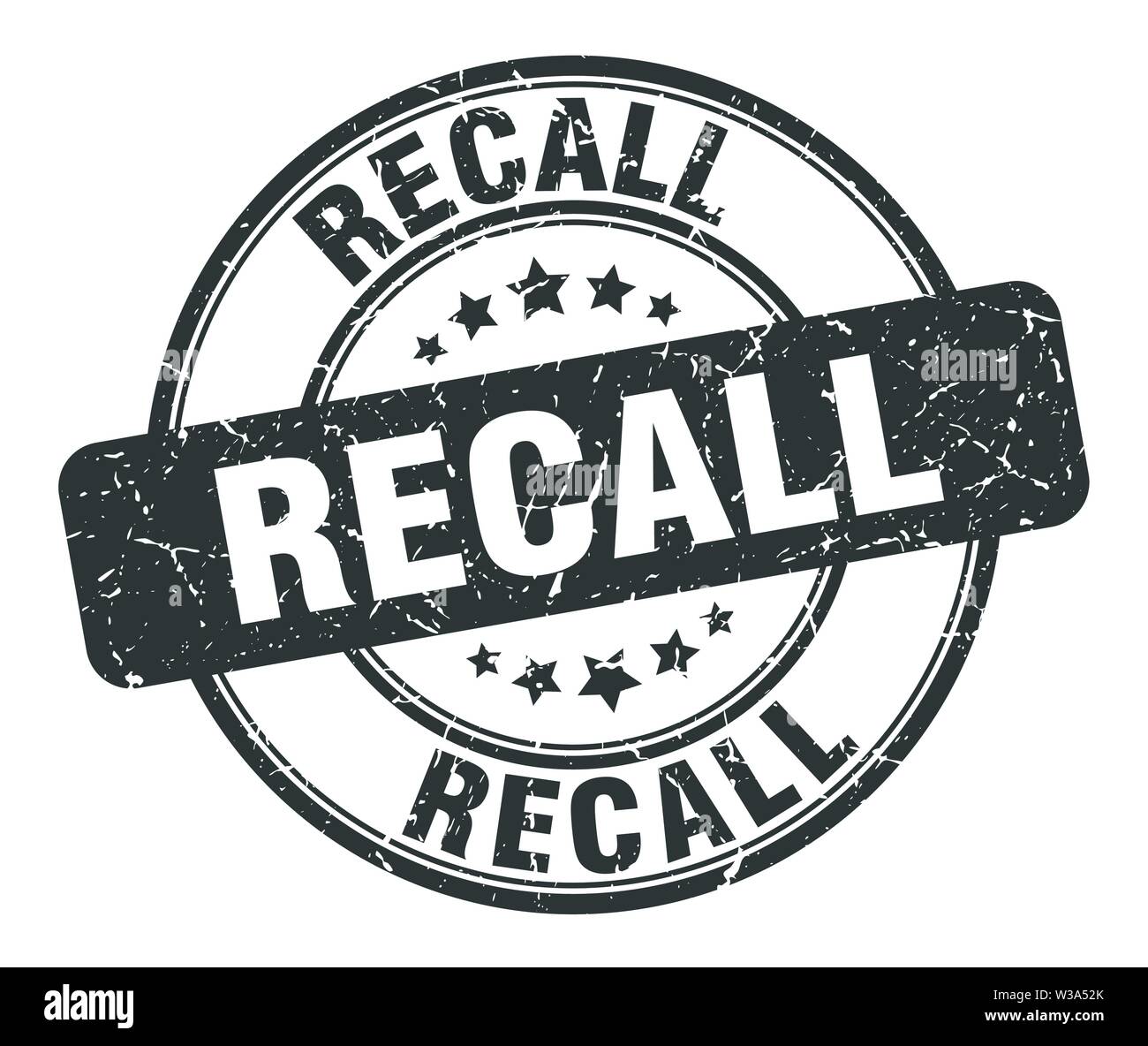 Recall rubber stamp Black and White Stock Photos & Images - Alamy