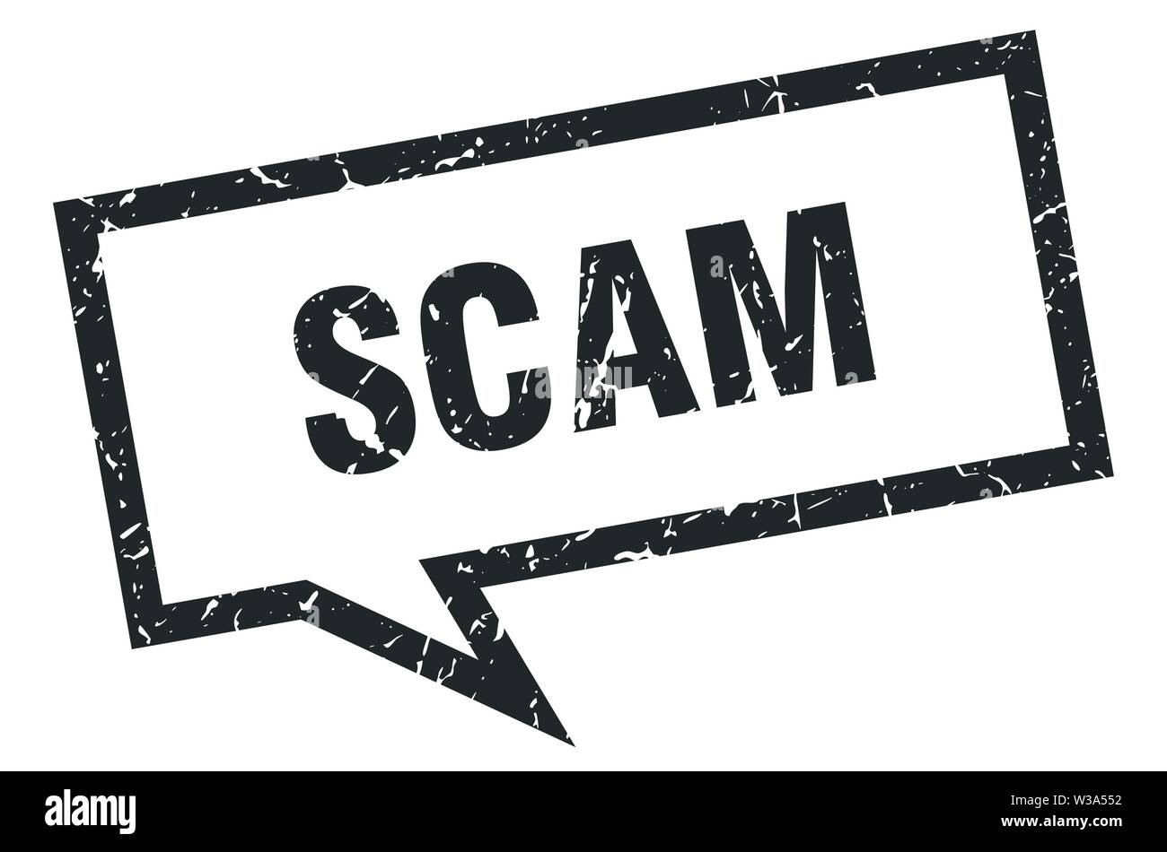 scam sign. scam square speech bubble. scam Stock Vector Image & Art - Alamy