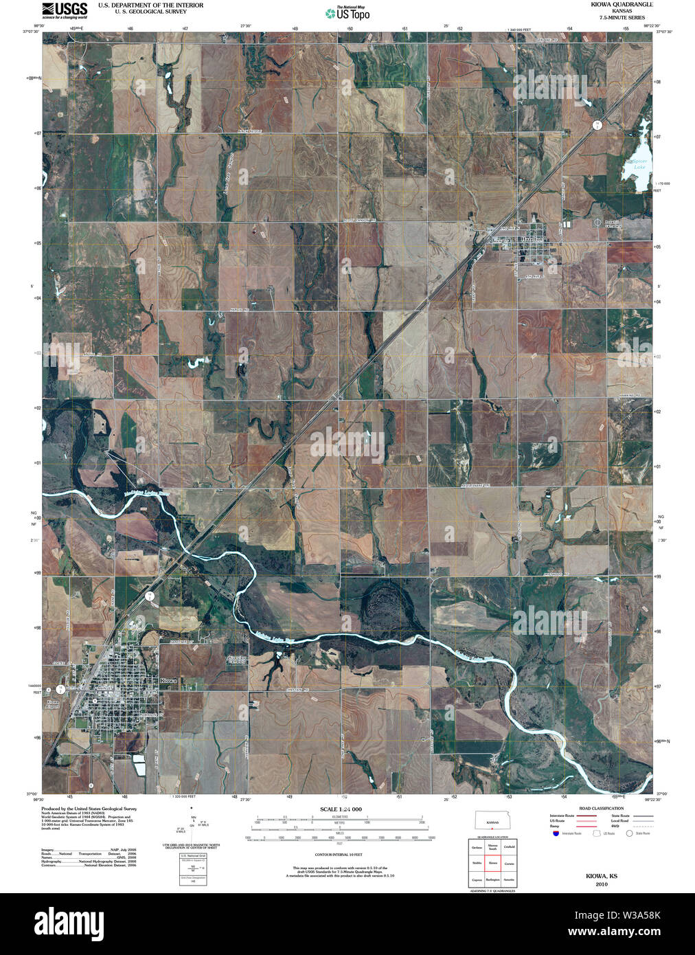 Map of kiowa hi-res stock photography and images - Alamy