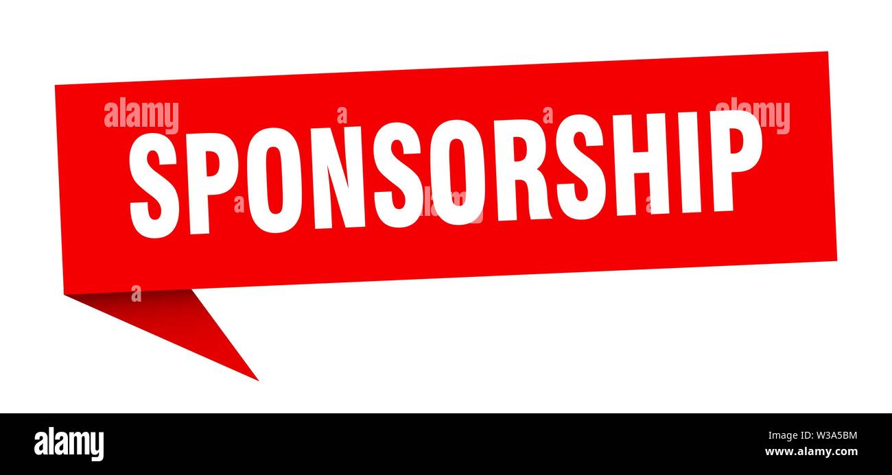 sponsorship speech bubble. sponsorship sign. sponsorship banner Stock ...