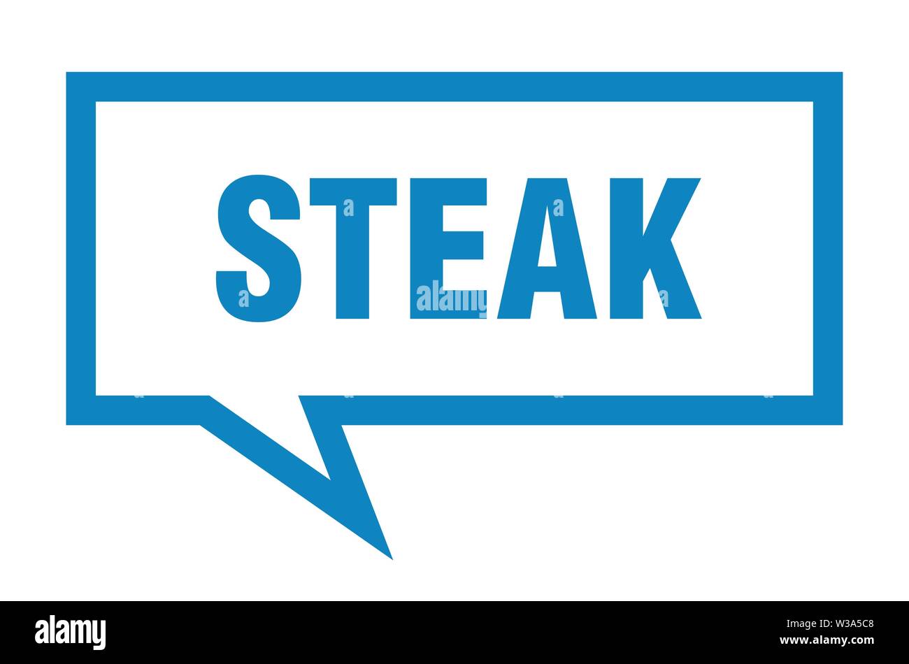 steak sign. steak square speech bubble. steak Stock Vector Image & Art ...