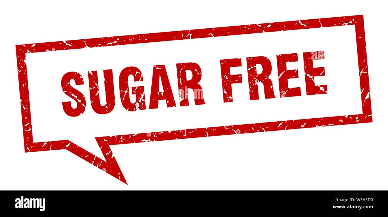 sugar free sign. sugar free square speech bubble. sugar free Stock ...