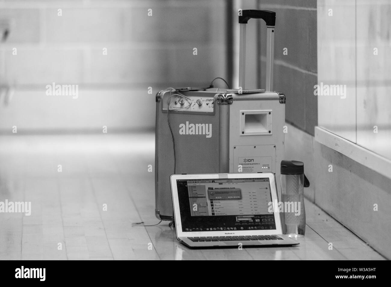 Music setup Black and White Stock Photos & Images - Alamy