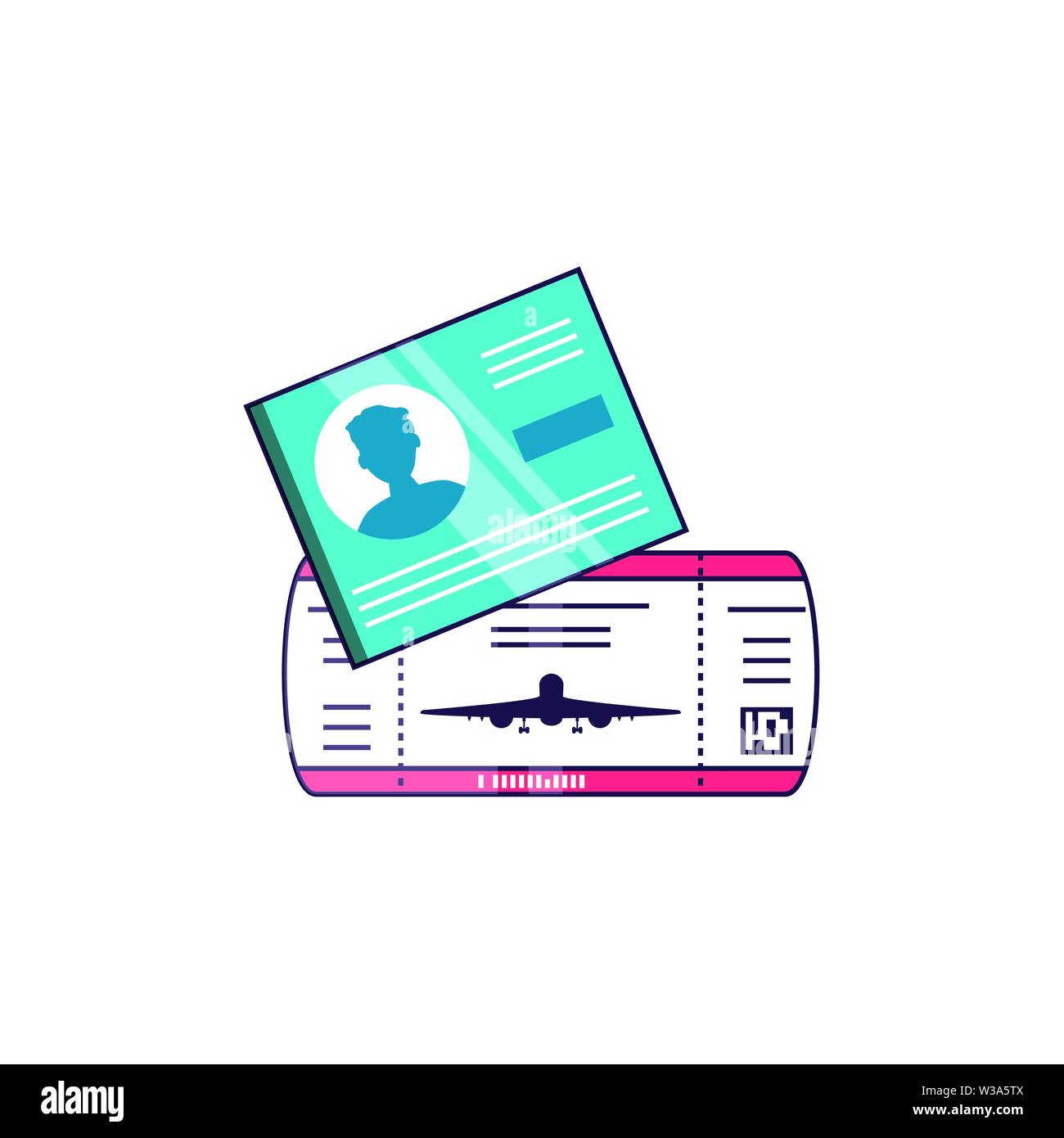 Airport checking id Stock Vector Images - Alamy