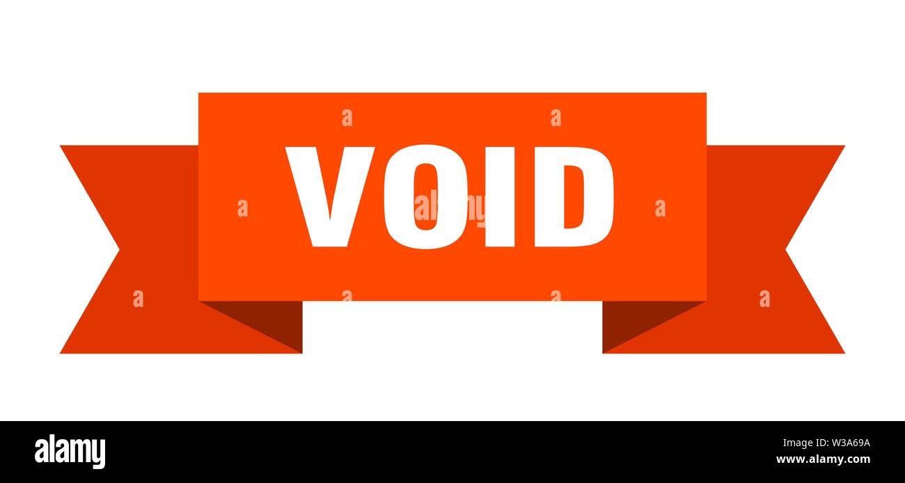 void ribbon. void isolated sign. void banner Stock Vector Image & Art ...