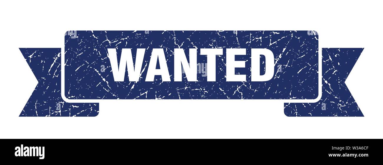 wanted grunge ribbon. wanted sign. wanted banner Stock Vector Image ...