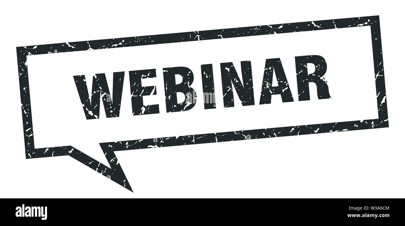webinar sign. webinar square speech bubble. webinar Stock Vector Image ...