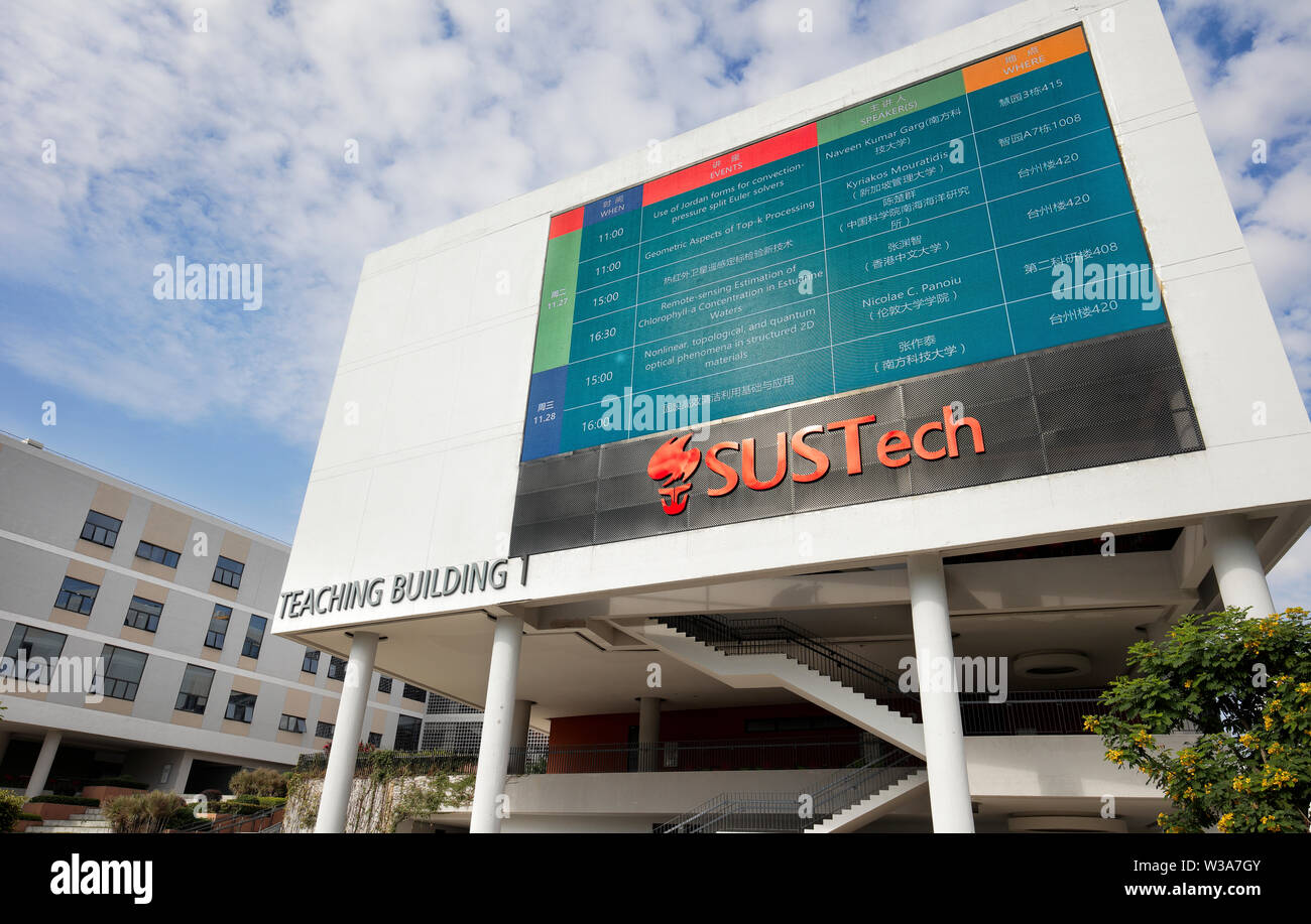 Wallscreen showing timetable on the Teaching Building. Southern ...