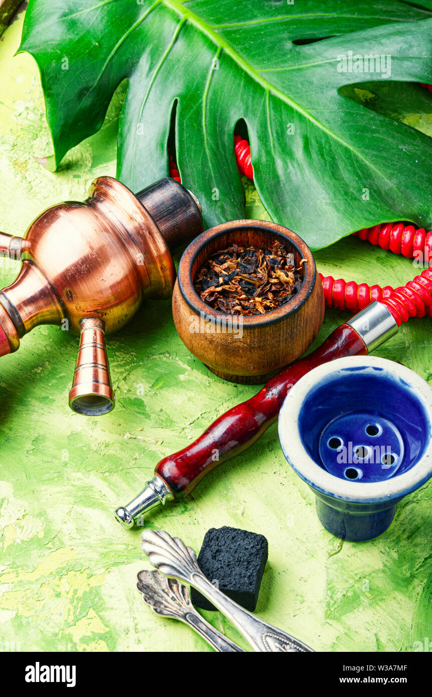 Hookah mouthpiece.Shisha aroma.Tabak with tropical flavor.Kalian ...