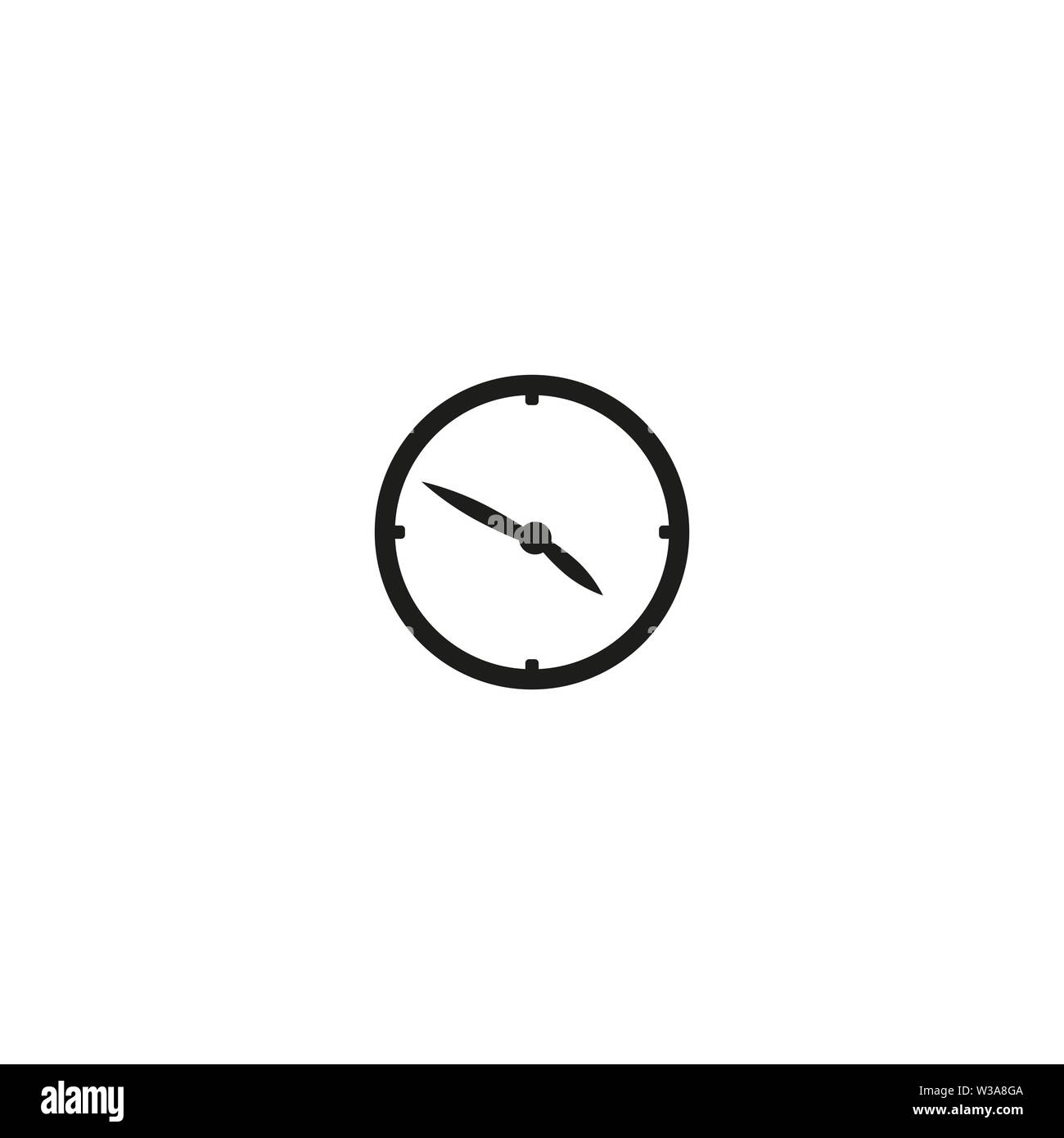 Clock face. Hour dial with numbers. Dots mark minutes and hours. Simple ...