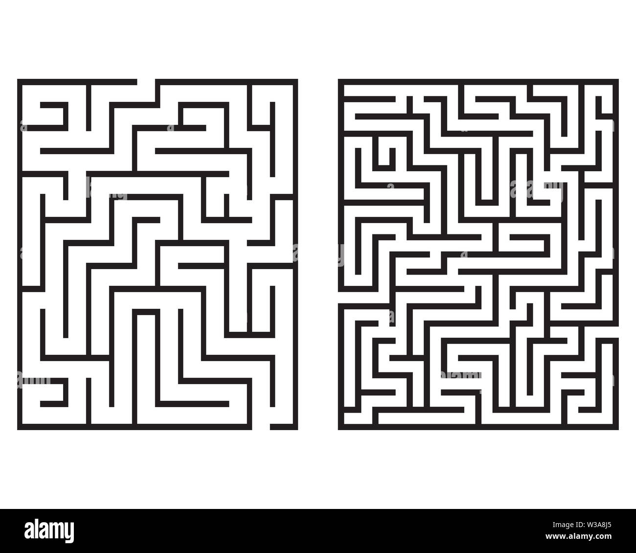 Maze / Labyrinth with entry and exit. Vector illustration Stock Photo - Alamy