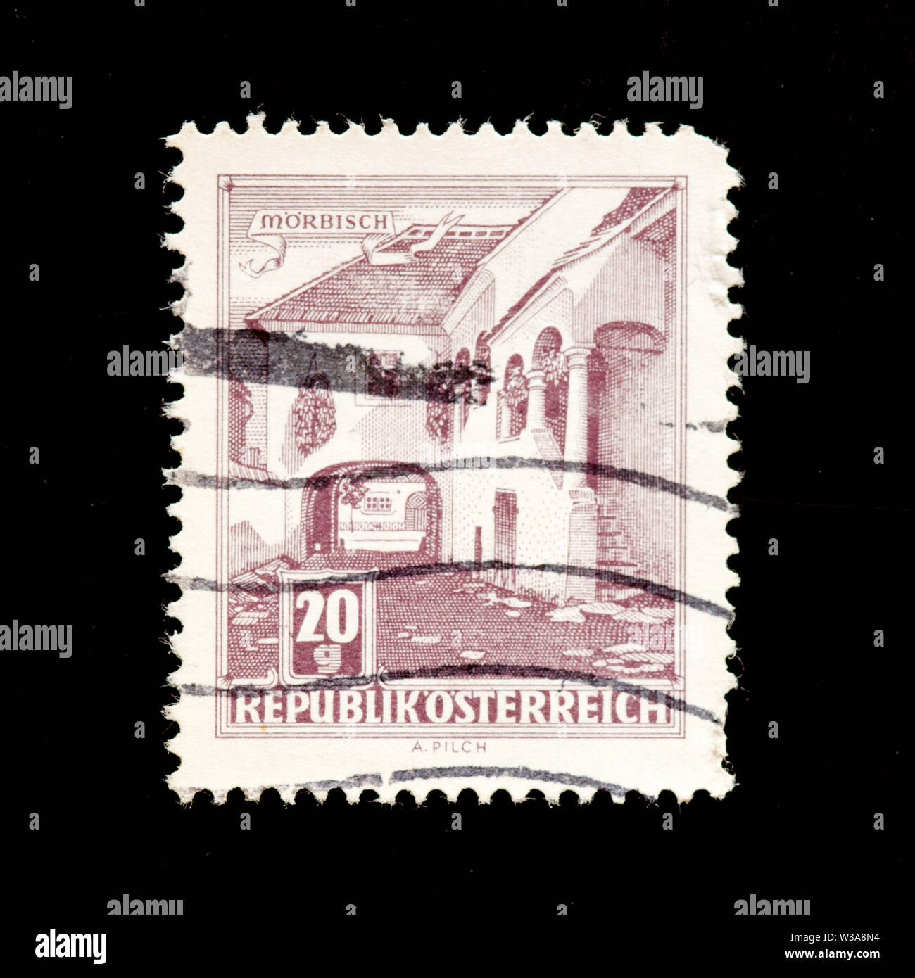 Austria Postage Stamp - Buildings Stock Photo - Alamy