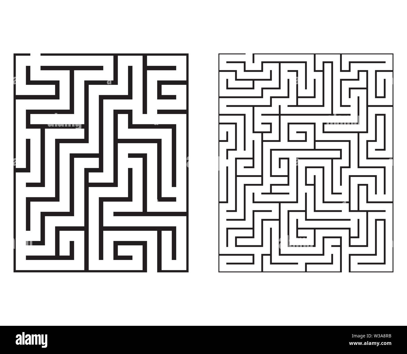 Maze / Labyrinth with entry and exit. Vector illustration Stock Photo ...