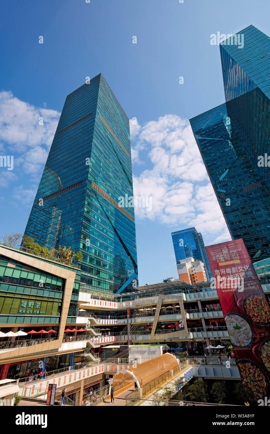 InTown Shopping Mall and surrounding high-rise buildings. Futian ...