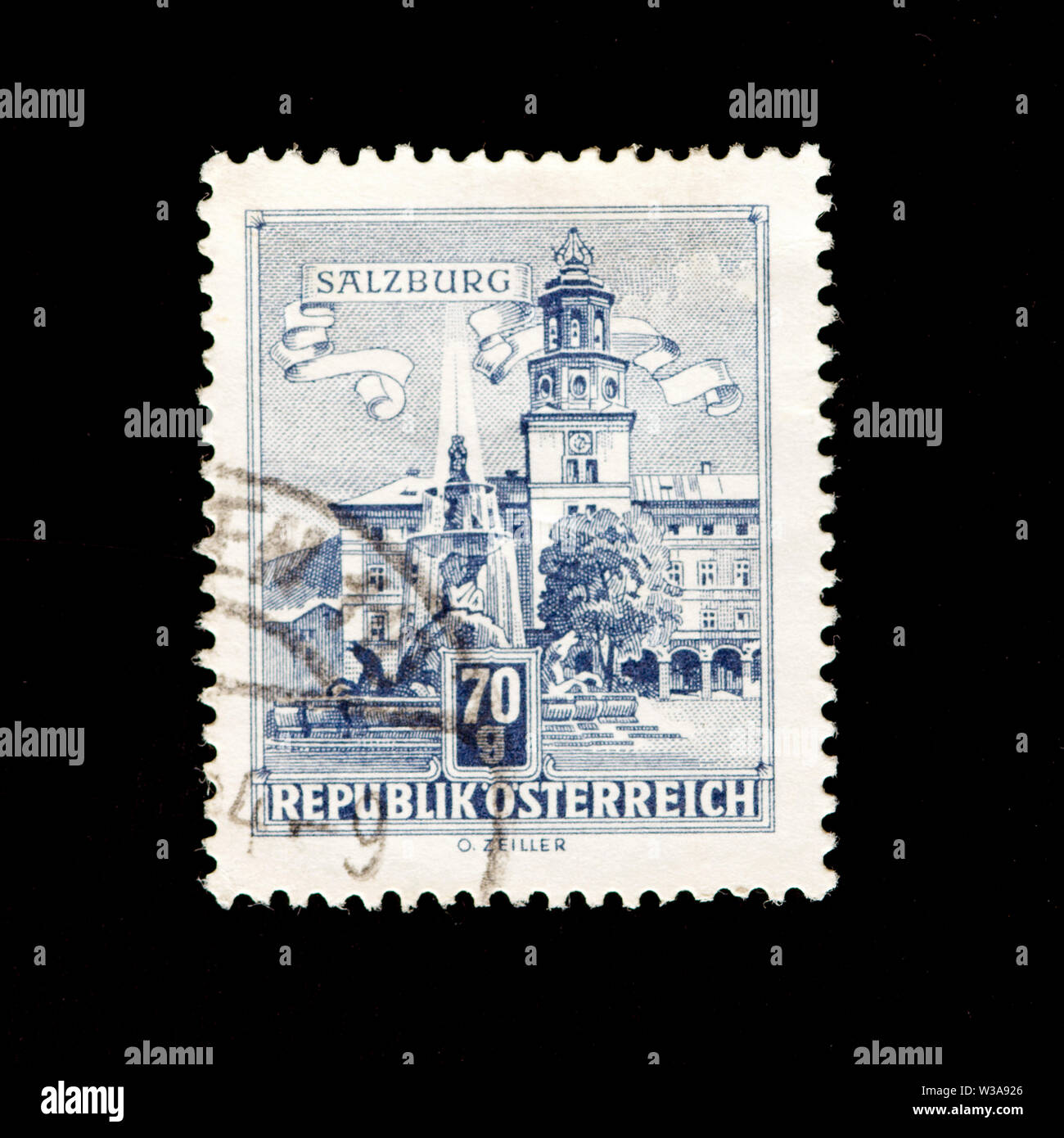Austria Postage Stamp - Salzburg Stock Photo - Alamy