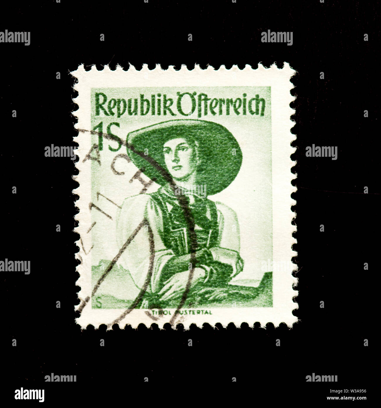 Austria Postage Stamp - Provincial Costume Stock Photo - Alamy