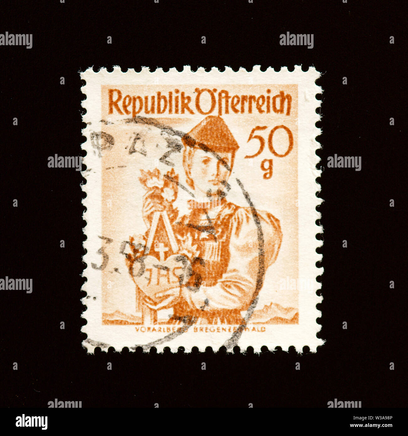 Austria Postage Stamp - Provincial Costume Stock Photo - Alamy