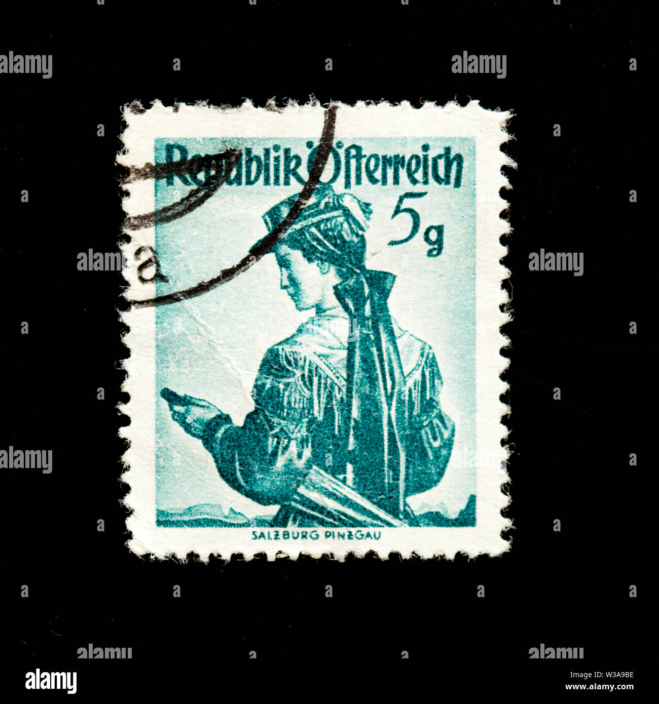 Austria Postage Stamp - Provincial Costume Stock Photo - Alamy