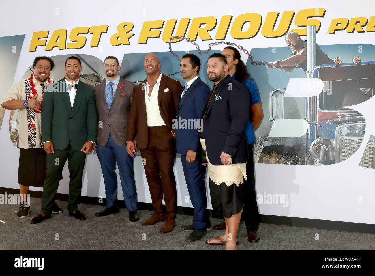 Los Angeles, CA, USA. 13th July, 2019. Kelemete Misipeka, Josh Mauga ...