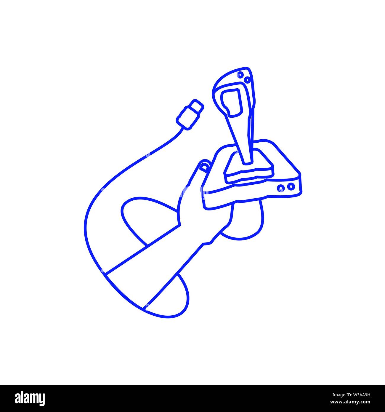 gamer hand using video game joystick control vector illustration design ...
